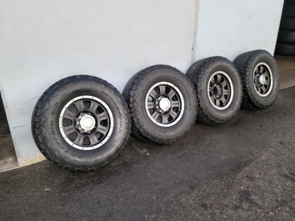 17" American Eagle wheels/rims 35" Bfgoodrich Tires for Sale in Santa ...