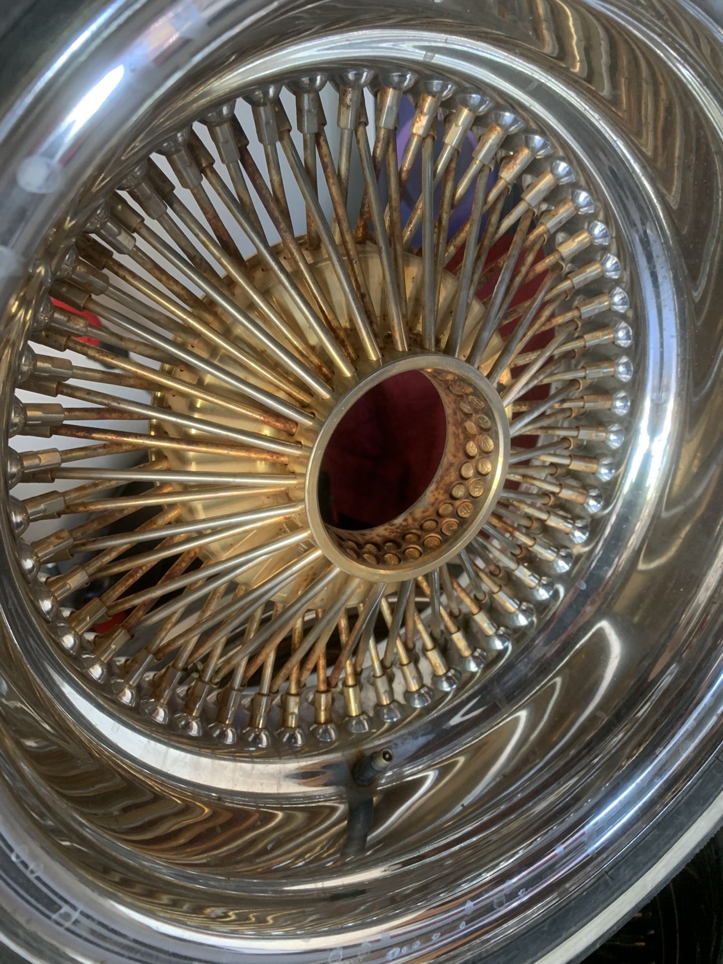 14 inch Wire wheels spokes. Rims and tires. for Sale in Fontana, CA ...