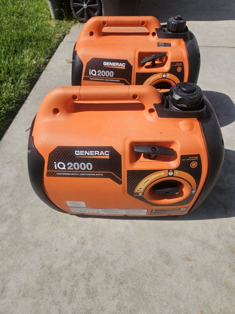 Selling 2 Generac IQ2000 Inverter Generator for Sale in Riverside, CA ...