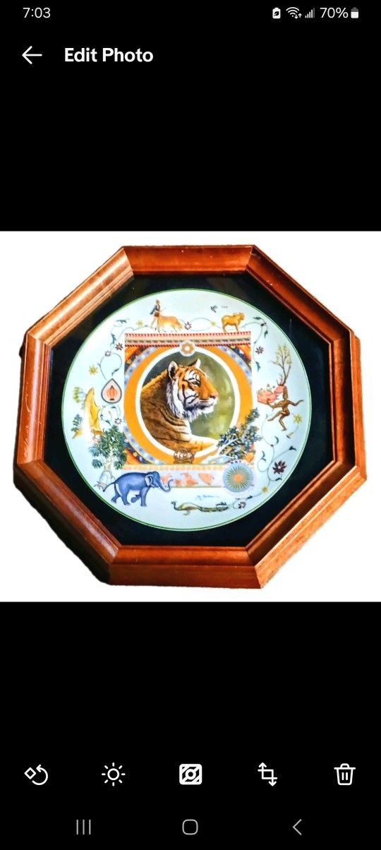 Vtg Reco "Rama the Tiger" Collector's Plate By Sy Barlowe 1st Issue - L ...