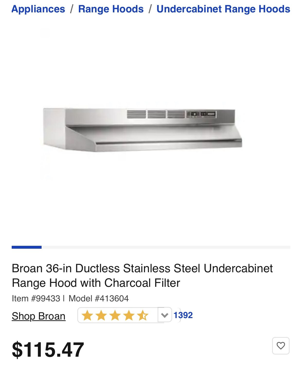 Broan 36” Range Hood Extractor for Sale in Chicago, IL - OfferUp