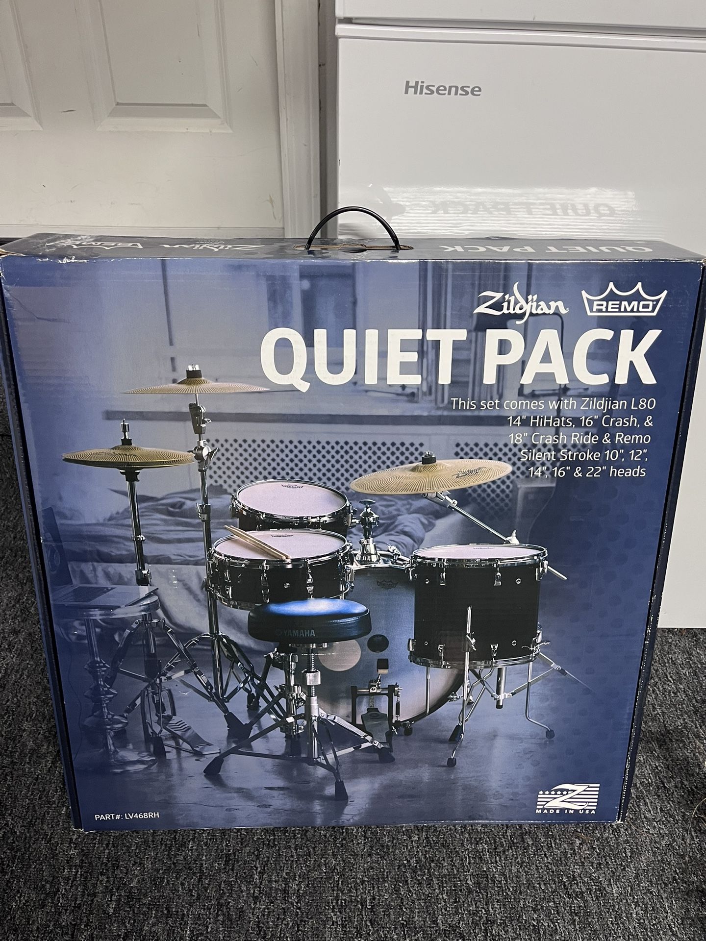 Zildjian quiet pack muted drum heads and cymbals kit for Sale in ...