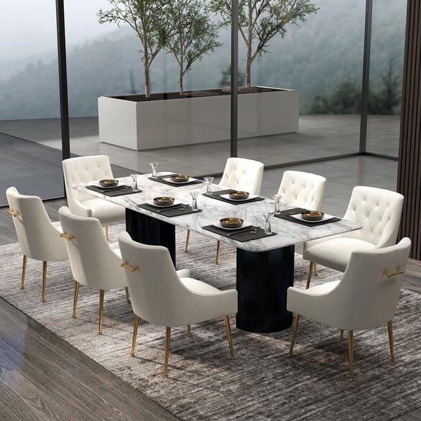 New Set Of 2 Modern Business Dining Chairs Business Accent Chairs Beige ...