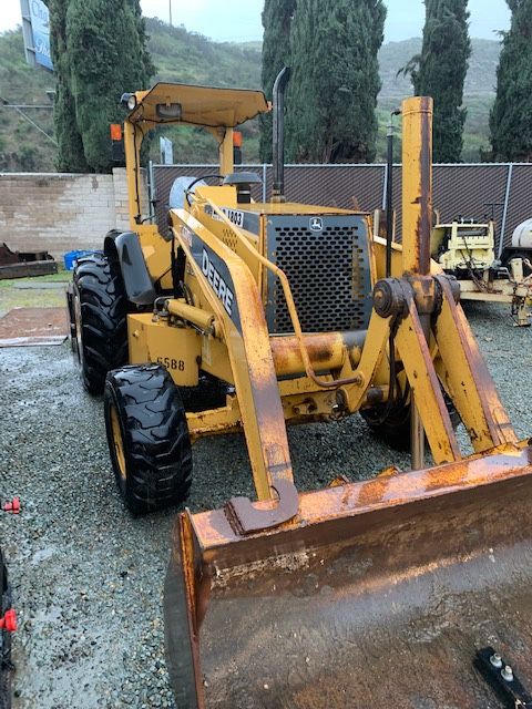2006 John Deere 210LE 4x4 Gannon Skip loader 5k org hrs one owner nice ...