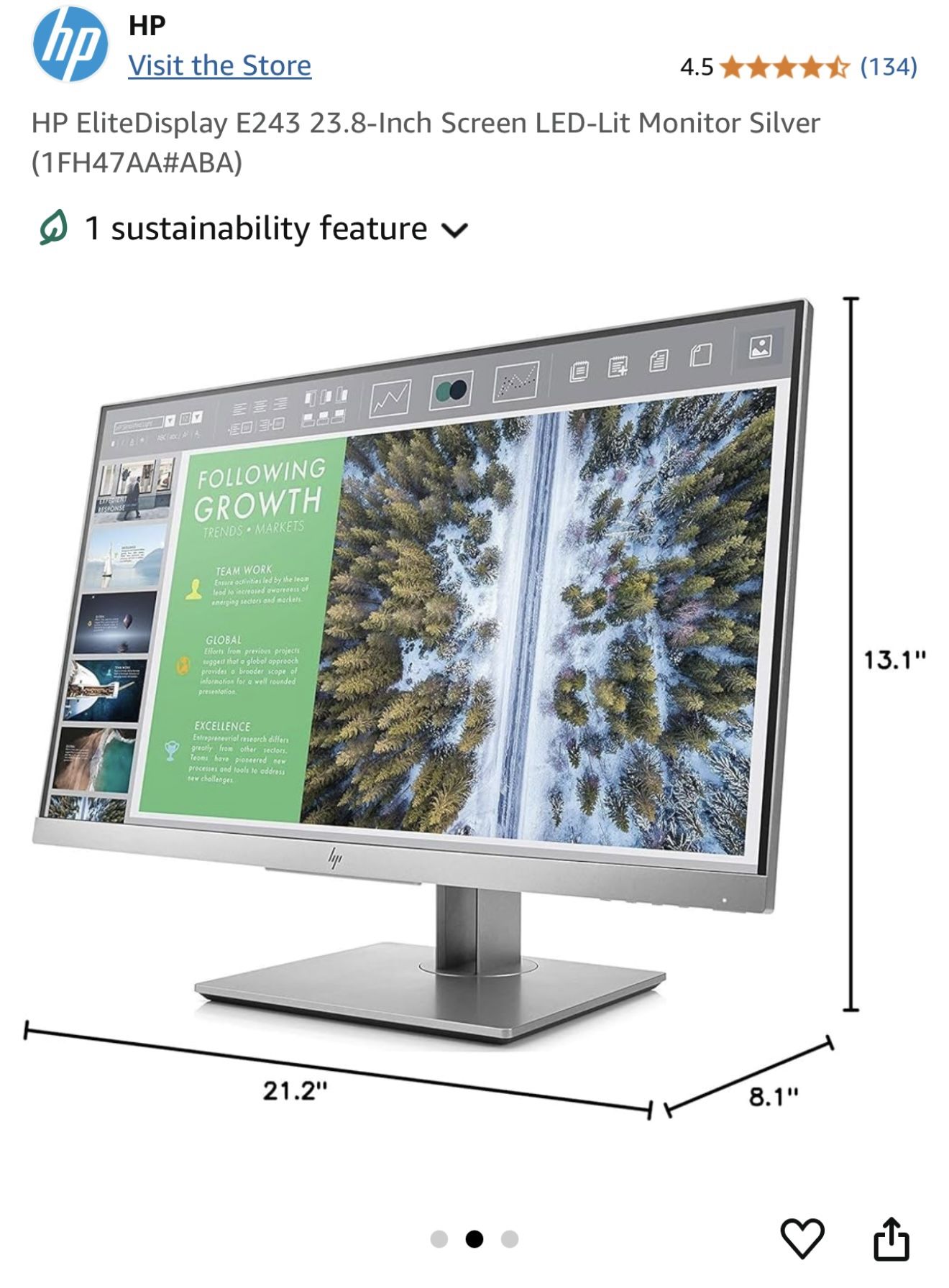 HP EliteDisplay E243 Monitor for Sale in Playa Del Rey, CA - OfferUp