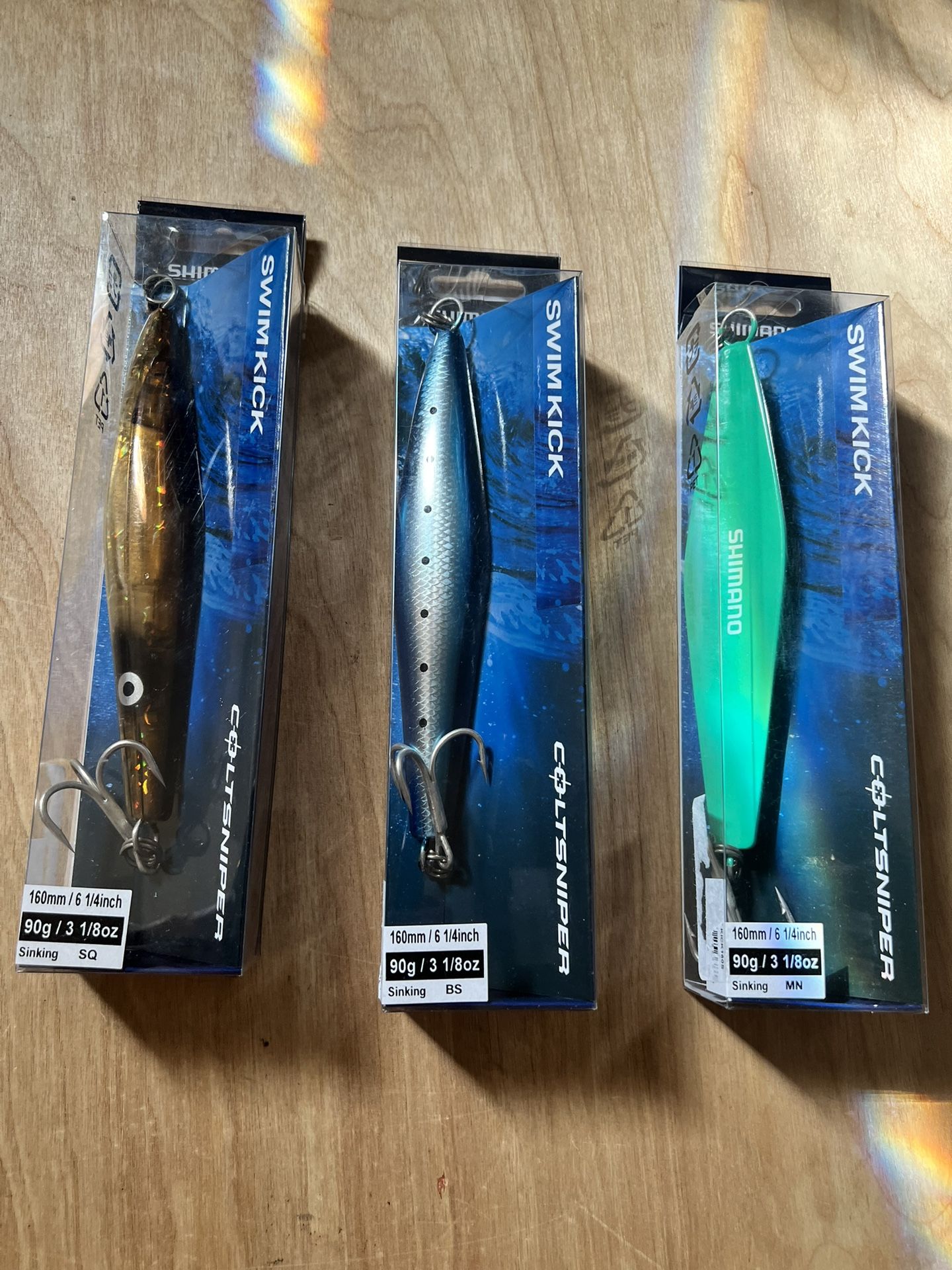 3 Shimano Colt Sniper Swim Kick Fishing Jigs, Barracuda,Yellowtail ...