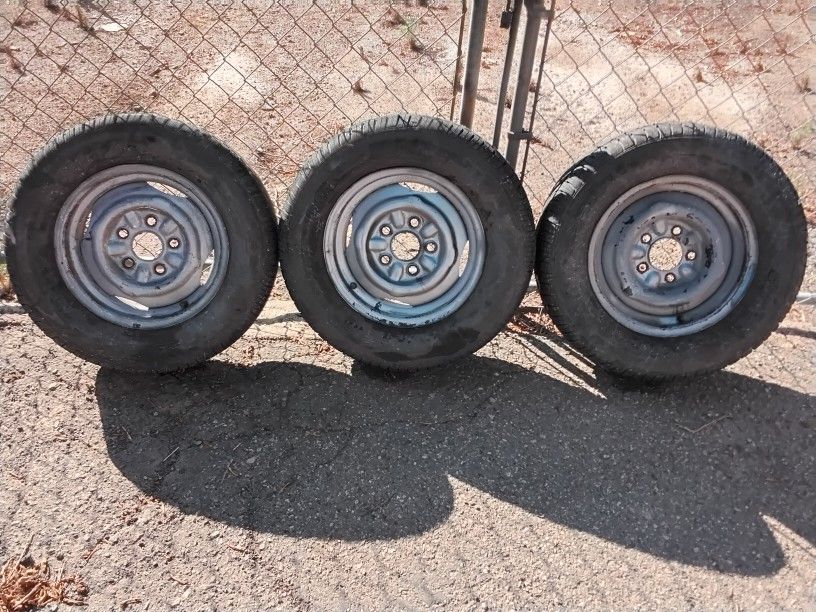 5 Lug 13" Steel Rims Three Only for Sale in Corona, CA - OfferUp