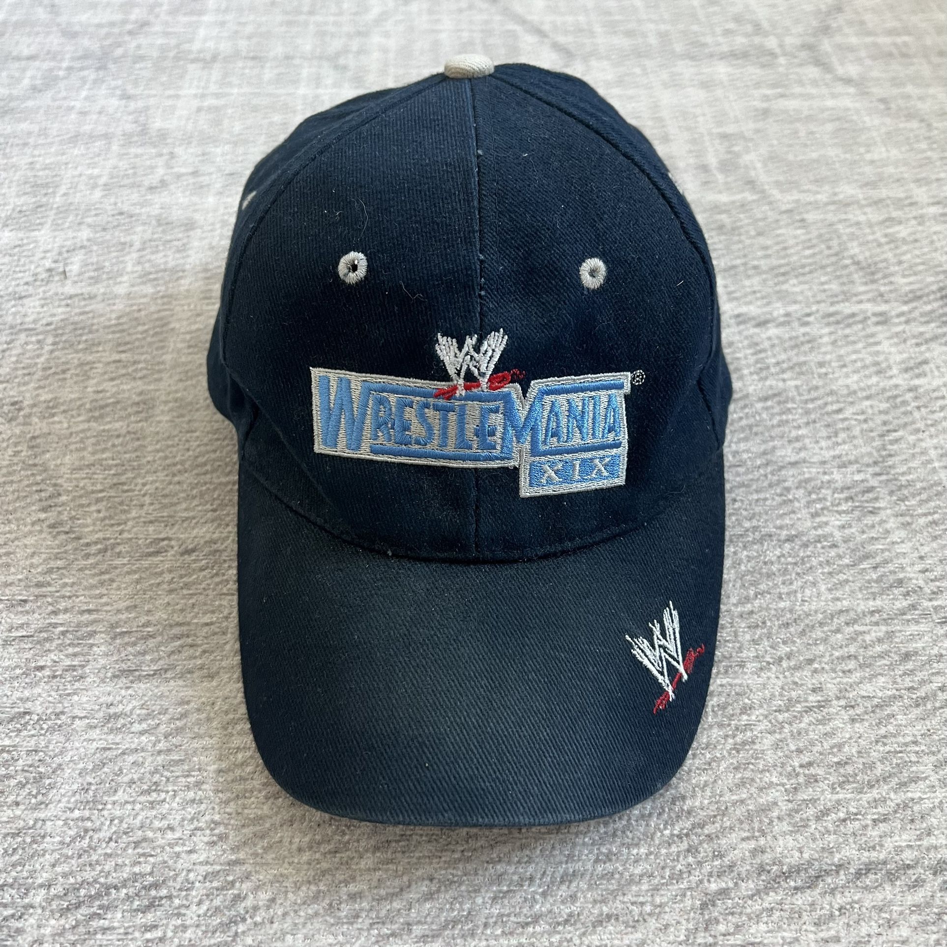 Vintage 2000s Y2K WWE Wrestlemania XIX Mens Blue Wrestling Adjustable ...