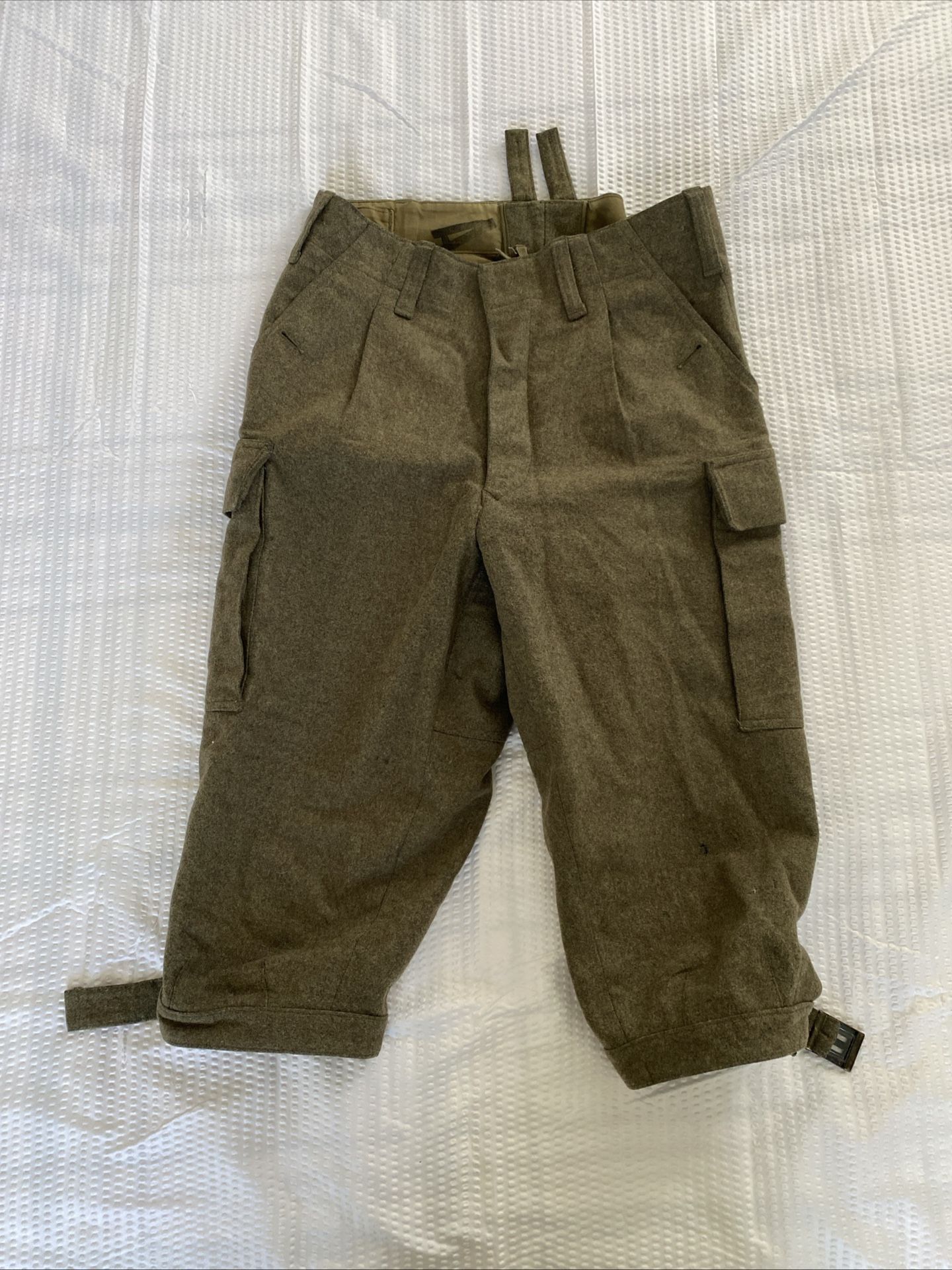S Feuchter Ringelai 100% Wool German Military Shorts Pants Sz 32x18 OG ...