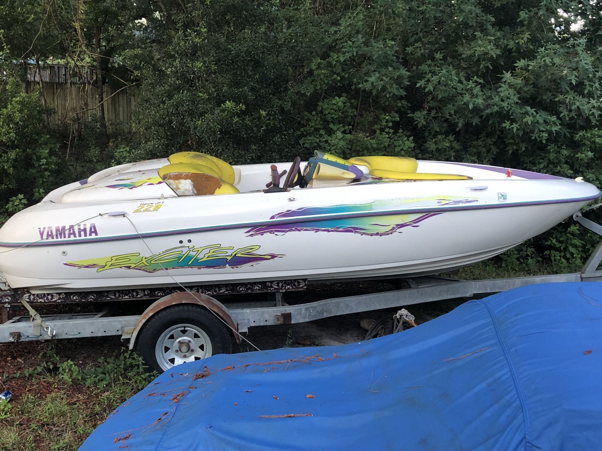 Yamaha exciter 220. It has two 1100 triple two-stroke jet engines in it ...