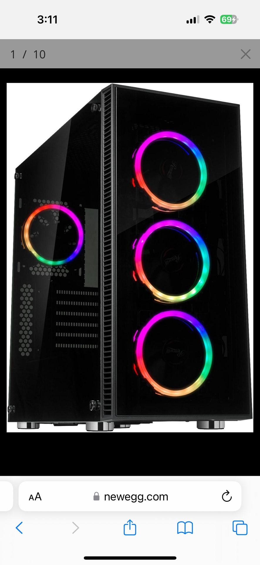 Rosewill CULLINAN V500 RGB ATX Mid-Tower Gaming PC Computer Case for ...