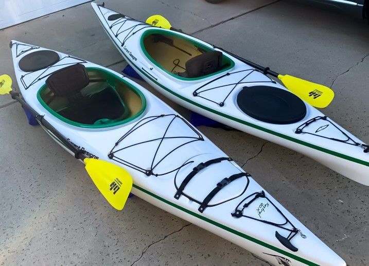 Kayaks (Rack mounts Rigging tie Downs And Life Vests Included) for Sale ...