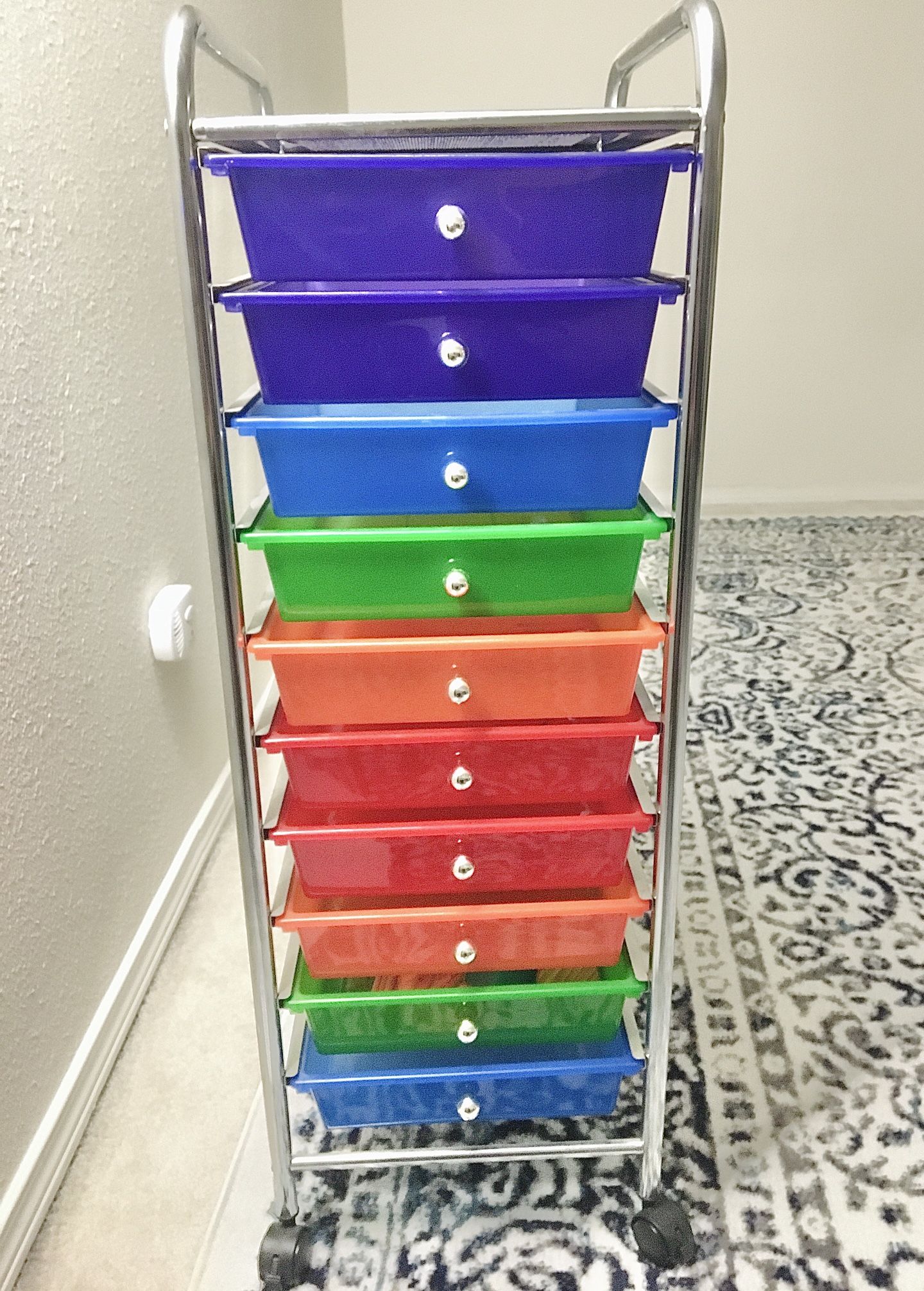 FREE 10-Drawer Rainbow Rolling Storage Cart ( +a few ART supplies) for ...