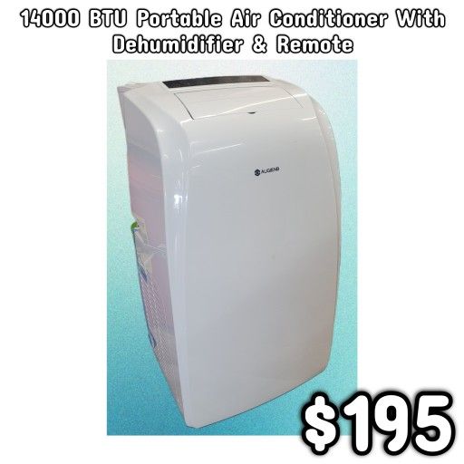 NEW 14000 BTU Portable Air Conditioner With Dehumidifier & Remote: Njft ...