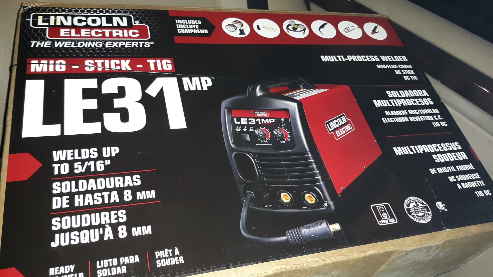 LINCOLN ELECTRIC MULTI-PROCESS WELDER LE31MP for Sale in Tacoma, WA ...