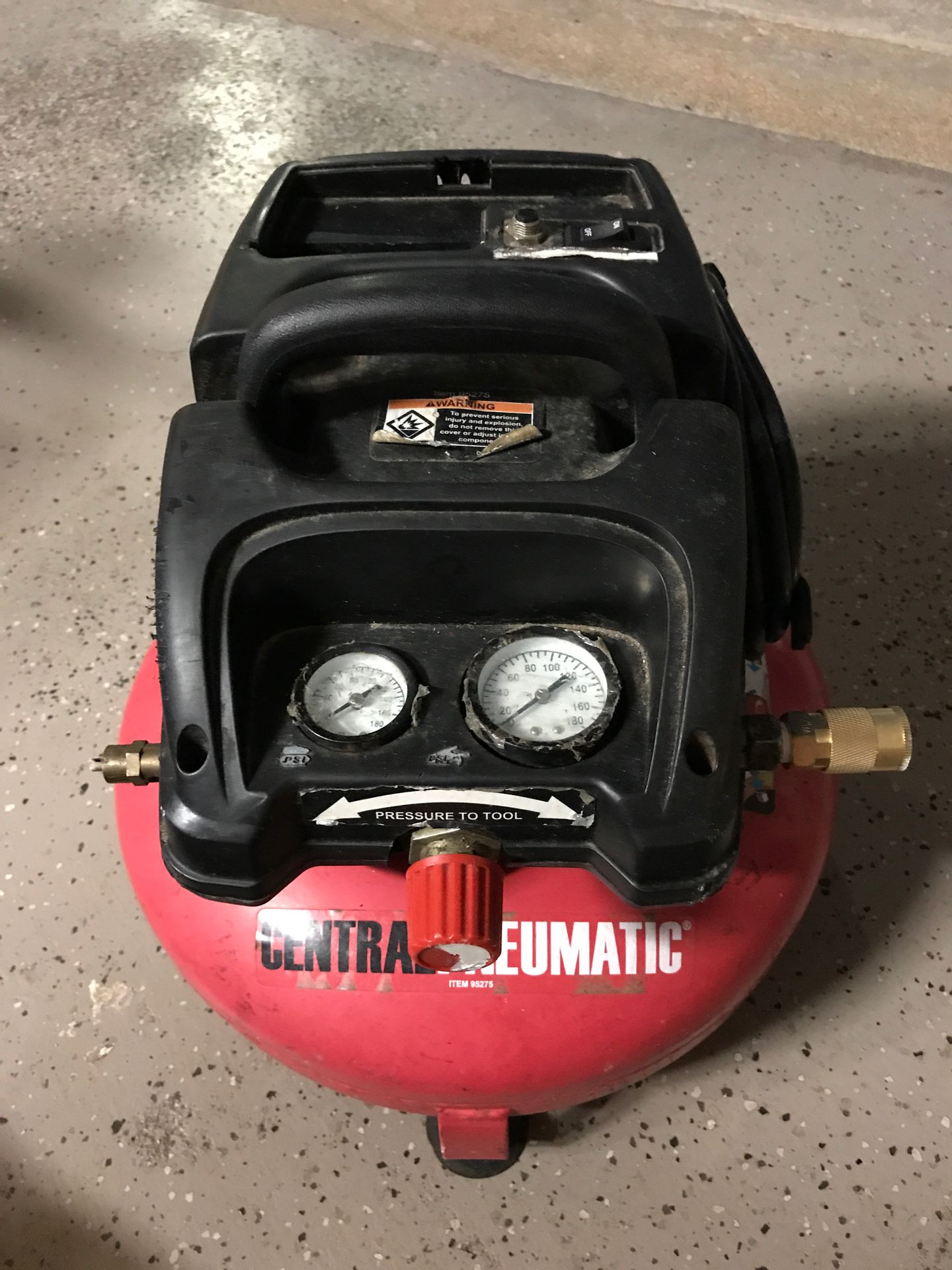 Central pneumatic pancake compressor 3 gallon for Sale in OLD RVR-WNFRE ...