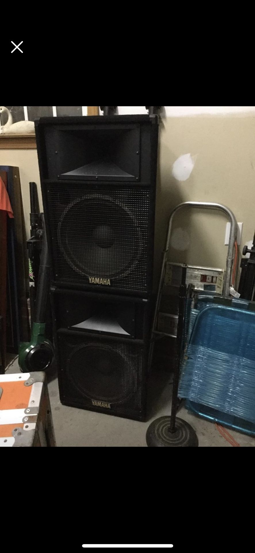 3 passive speakers: (2) Yamaha S115IV mains & (1) Yamaha SM15IV monitor ...