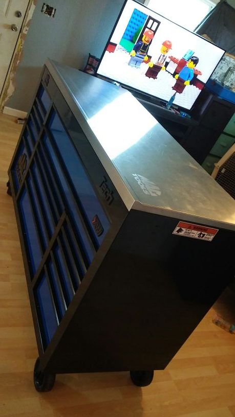 Mac tools chest xw mb1084 mto custom w/ stainless steel work bench top ...