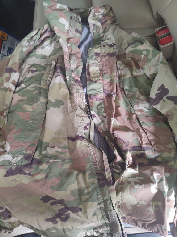 3rd gen wet weather jacket OCP and ACU wet weather bottom . for Sale in ...