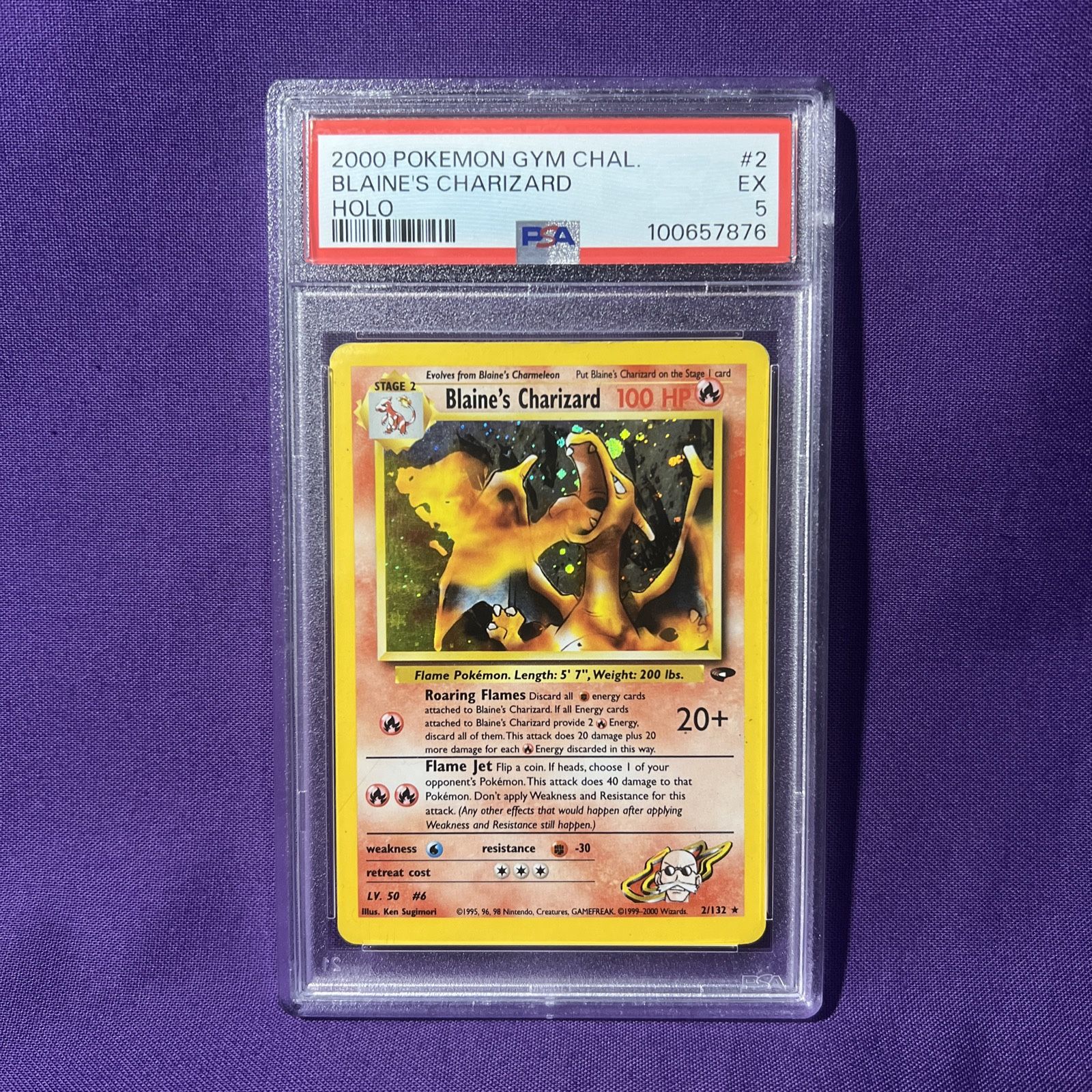 Blaine’s Charizard Holo Gym Challenge 2/132 - PSA 5 - 2000 Pokemon TCG ...