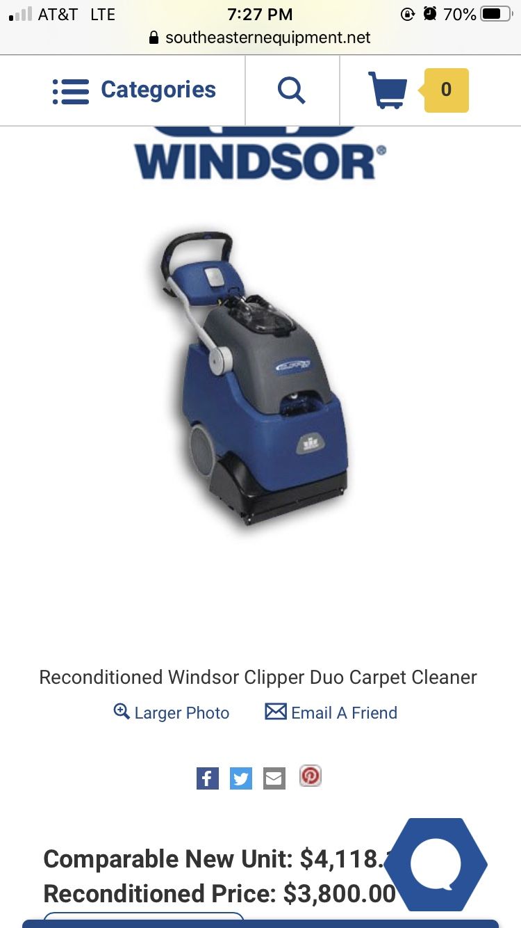 Windsor Clipper 12 Carpet Extractor duo carpet cleaner commercial for Sale in Costa Mesa, CA ...