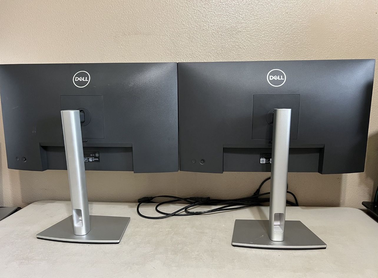 (2) DELL 24” DUAL MONITOR (2) SETUP, P2422H/FULL FHD/USB HUB/IPS/HEIGHT ...