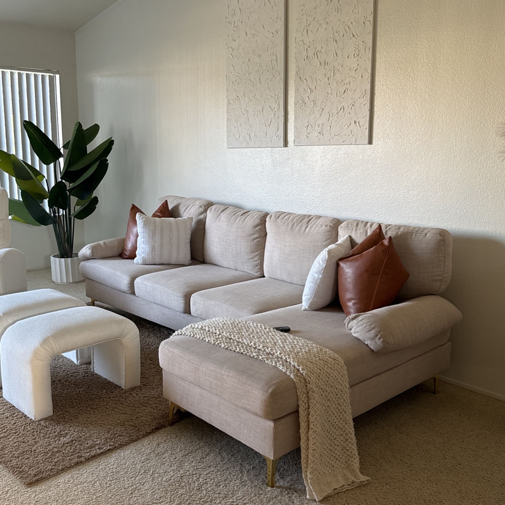 Beige Sectional for Sale in Ontario, CA - OfferUp