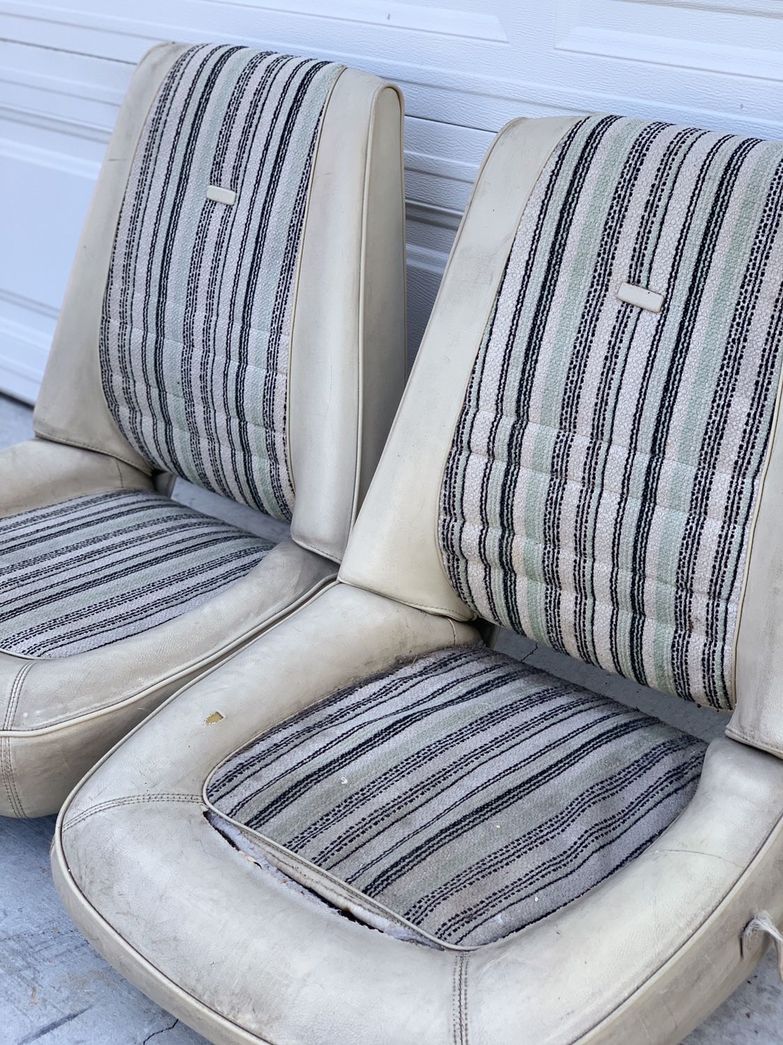 Vintage Dodge Bucket Seats Classic Van Low Back Bucket Seats 1970s Mcm ...
