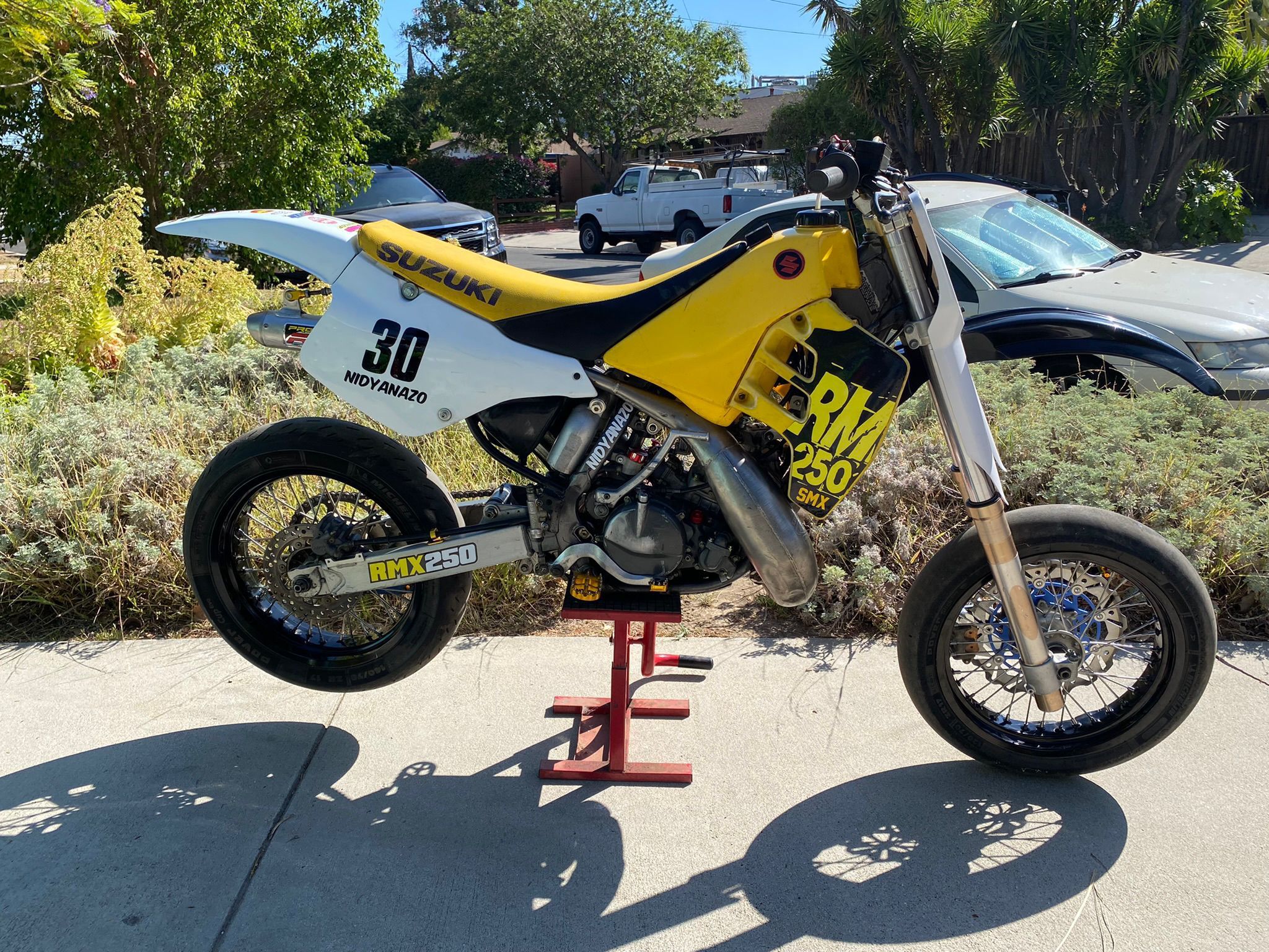 SUZUKI RMX 250 GREEN STICKER SUPERMOTO FUN DIRT BIKE SUPERMOTARD for ...