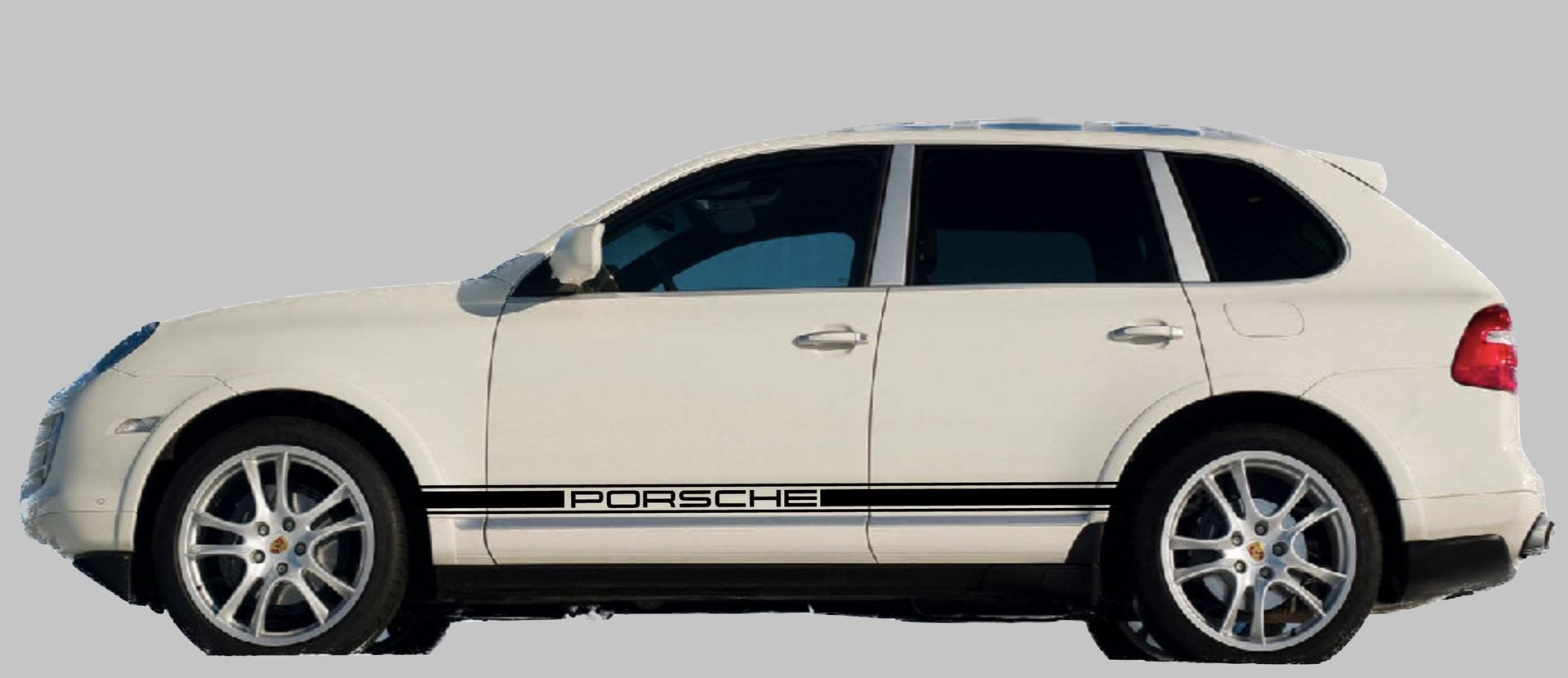 Porsche Cayenne 2003-2011 Triple Stripe Side Door Decal Vinyl Set Turbo ...