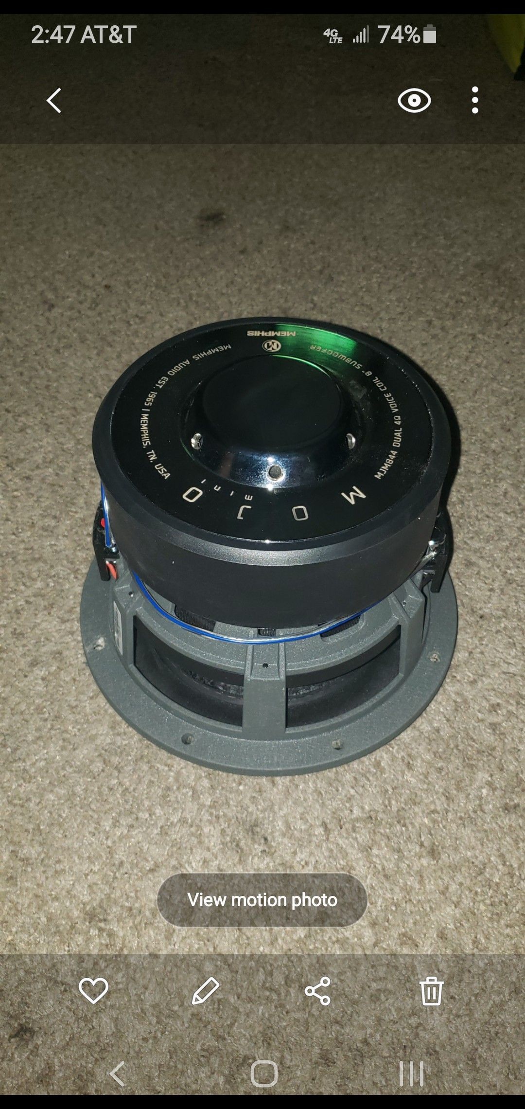 Memphis mini mojo 8" sub. 4 ohm dvc 900w rms for Sale in San Antonio ...