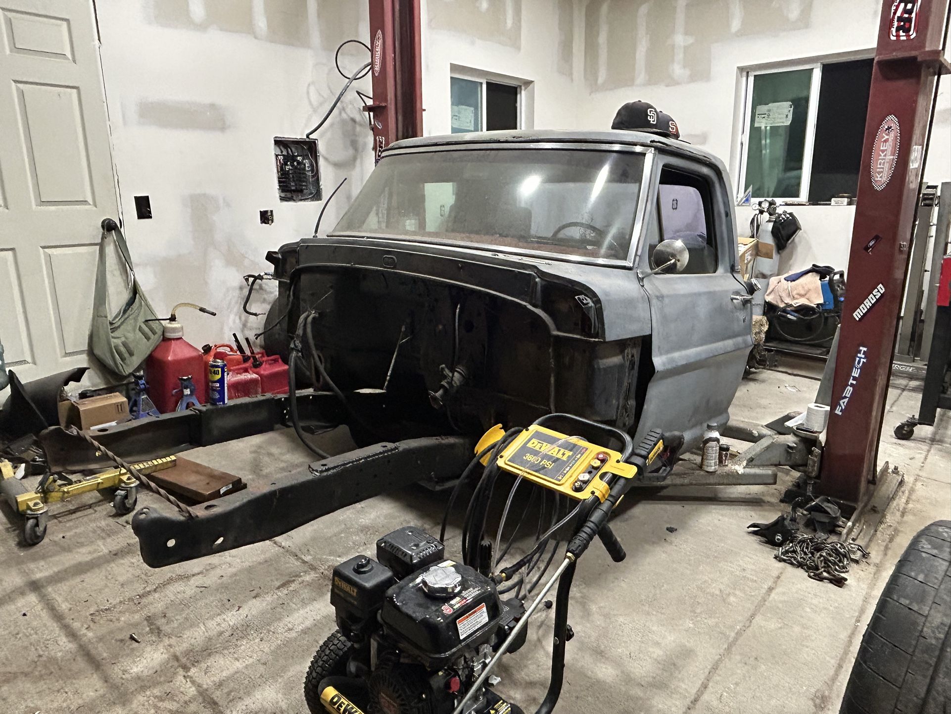 1967 F100 Short bed Frame With crown Vic Front And explorer Rear for ...