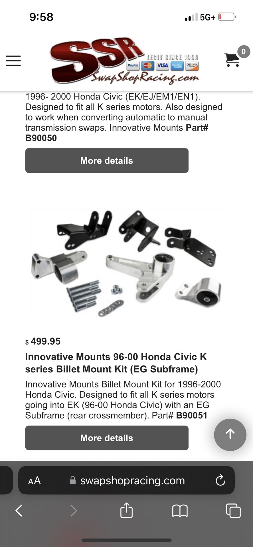 K Swap Mounts K20 Ek Civic Innovative Em1 for Sale in Bloomington, CA ...