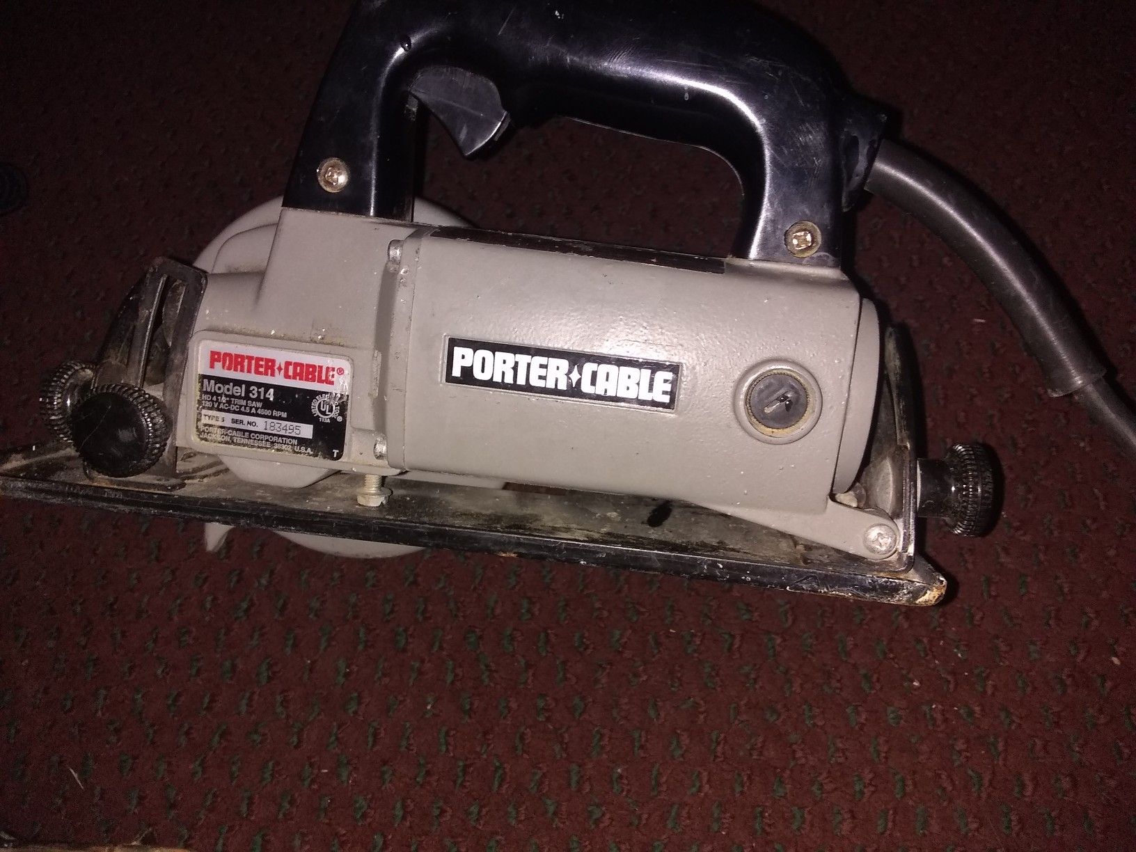 Porter Cable 314 haind trim saw circular, for Sale in Mountlake Terrace ...