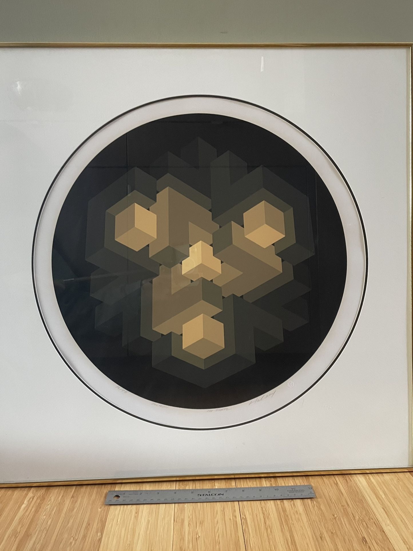 Vintage Op Art Serigraph by Brian Halsey - Deltron 1st State for Sale ...