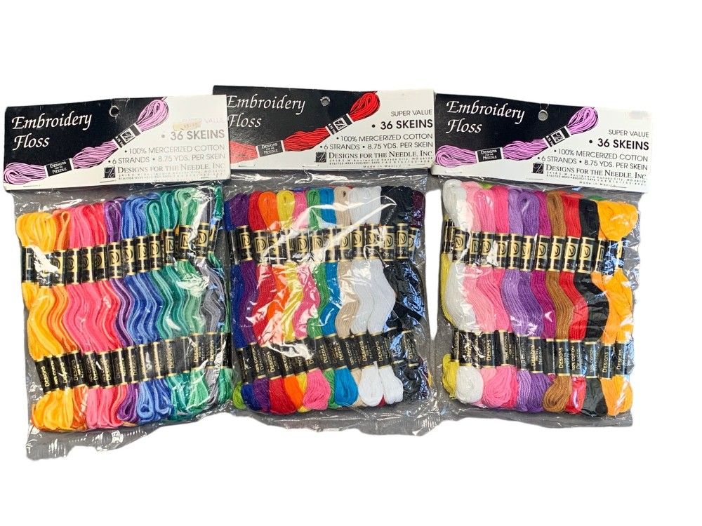 Designs For The Needle Embroidery Floss Pack Of 108 Skeins - 6 Strands ...