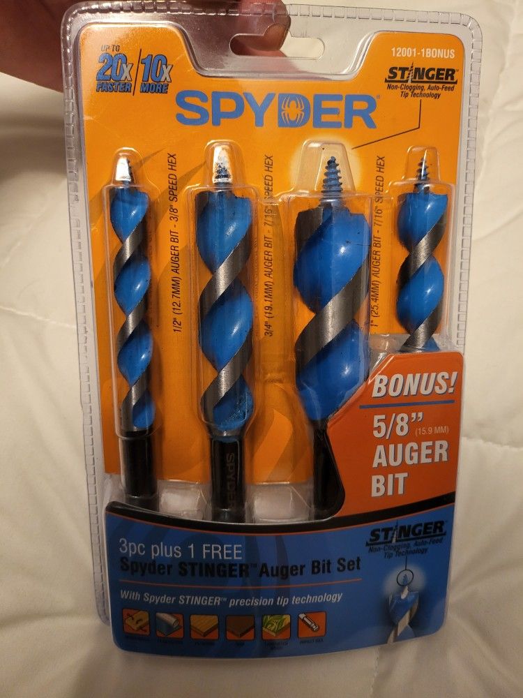 Spyder 4pc Stinger Power Bits - Wood, Plywood, MDF, Laminate - 3/8" for ...