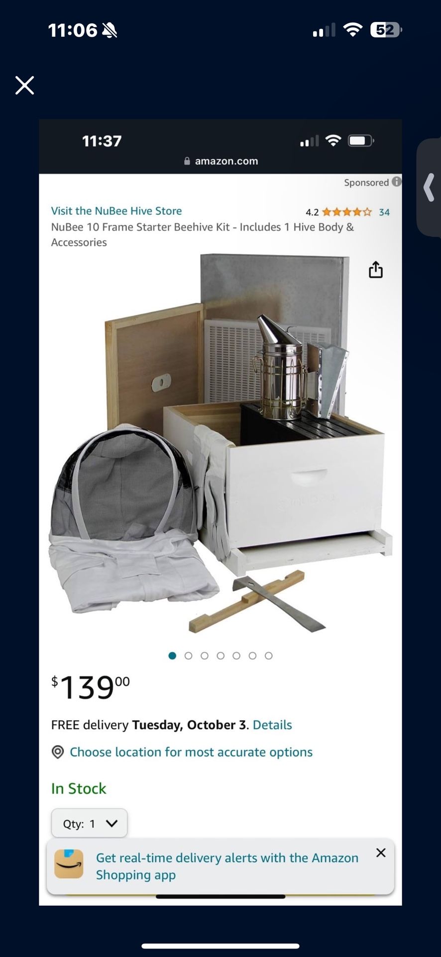 NuBee 10 Frame Starter Beehive Kit - bee hive bees beekeeping abejas ...