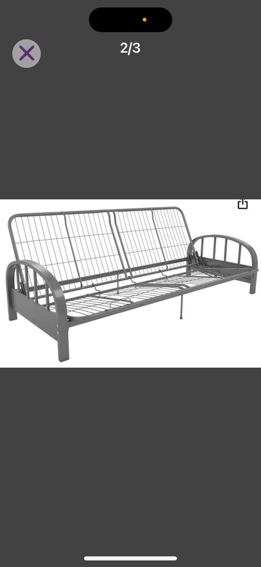 FUTON FRAME Silver/Grey Metal FULL **BRAND NEW - $80 (Casper) for Sale ...
