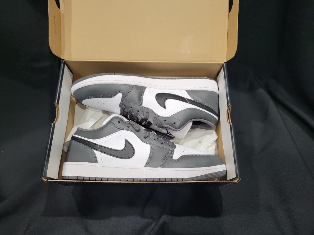 Nike Air Jordan 1 Low (553558-152) Men's Size 13 - White/Black-Iron ...