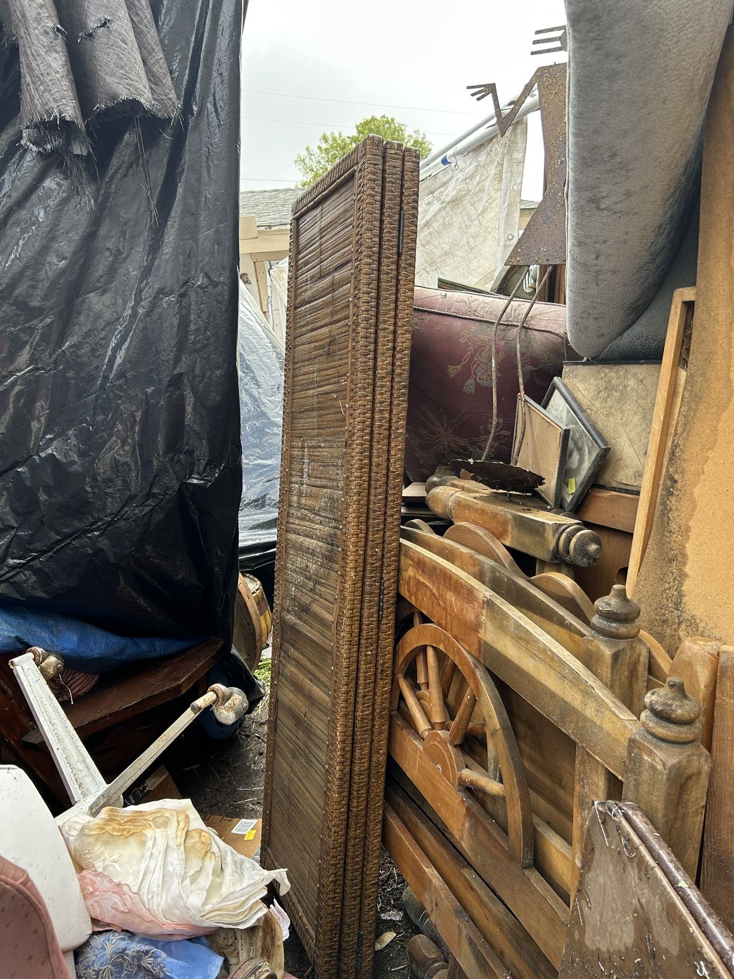Vintage Pier 1 Wicker Rattan Room Divider Screen Needs Cleaning for ...