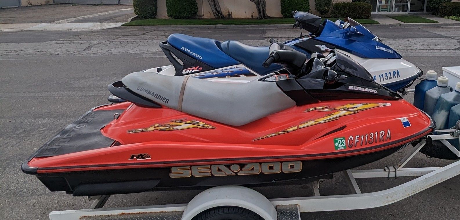 2 Sea-Doo Jet skies GTX DI & RX DI Guaranteed To Work Fresh Water Only ...