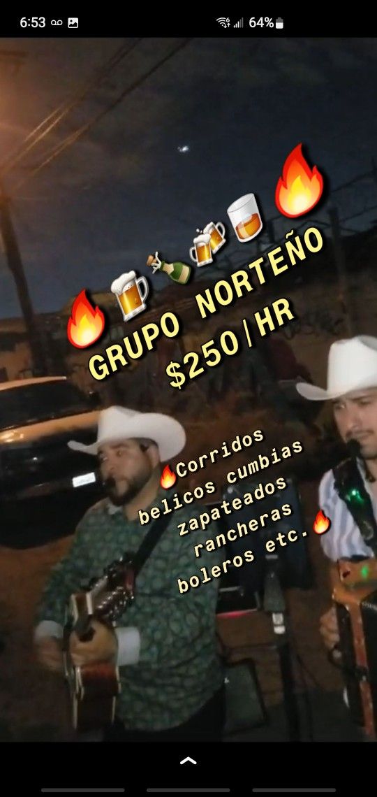 Grupo Norteño Grupo Norteno Chirrines Banda Sierreño Musicos for Sale ...