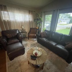 Art Van Real Leather Living Room Set for Sale in Bloomingdale IL OfferUp