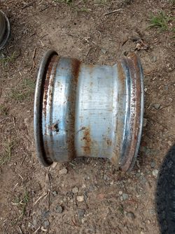 Used 15 inch rim (one) (saw blades) reverse offset 15x10 chrome deep ...