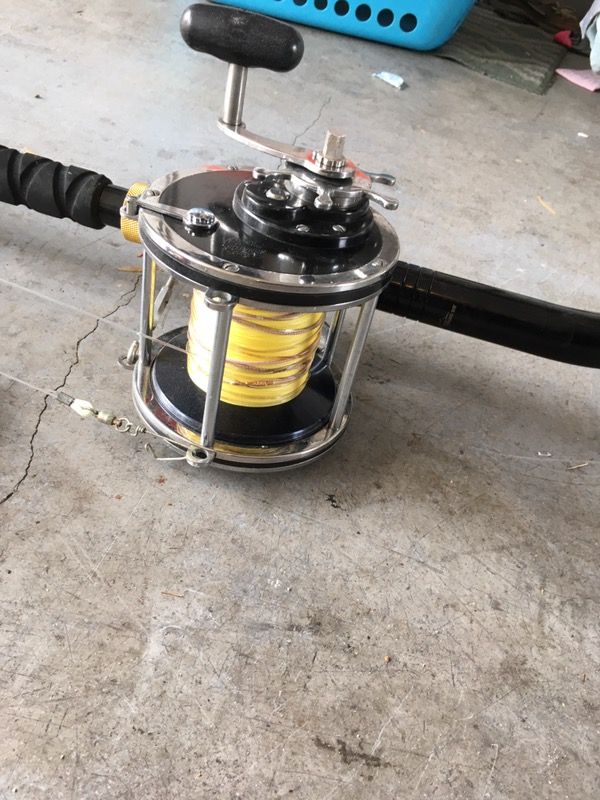 Penn 12/0 Shark/ Sword fishing reel pole w/ electric drill for Sale in ...
