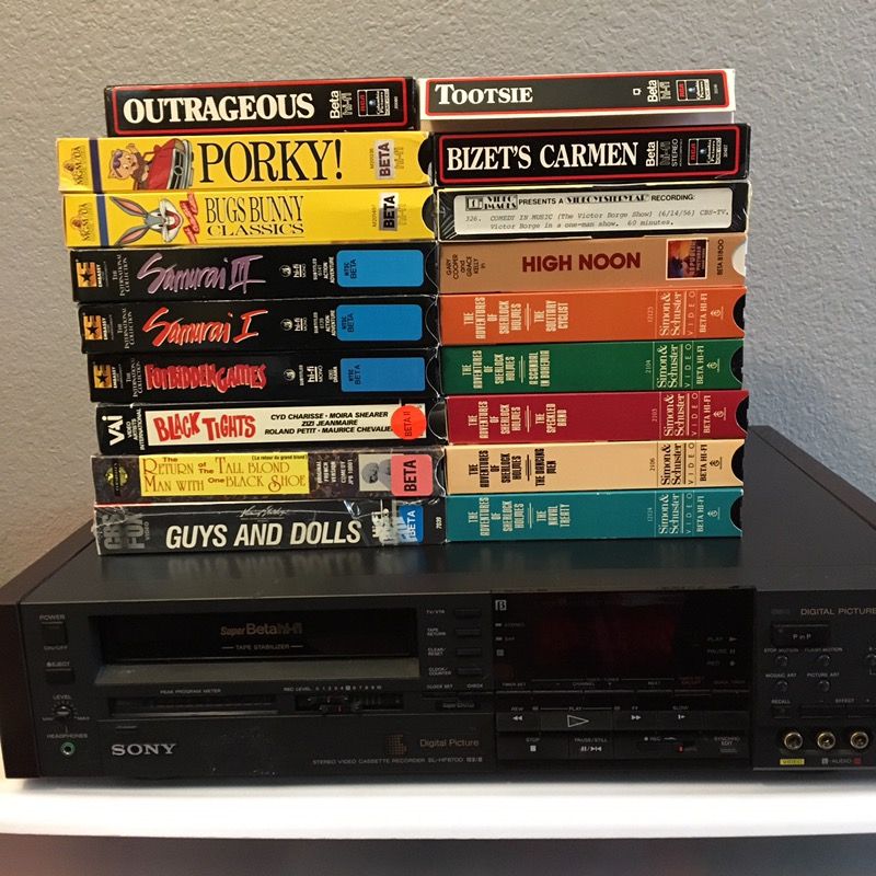 Sony Super Beta Player (Betamax) With Beta Movies for Sale in San Jose ...