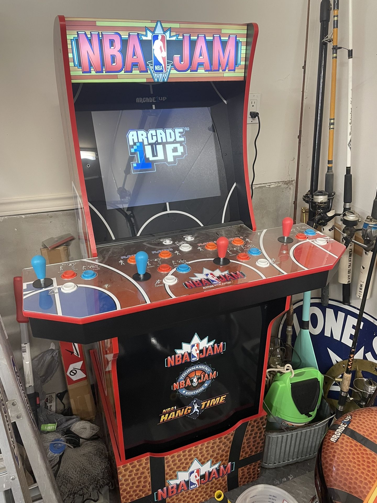 Arcade 1Up NBA Jam Arcade w/stool for Sale in New Braunfels, TX - OfferUp