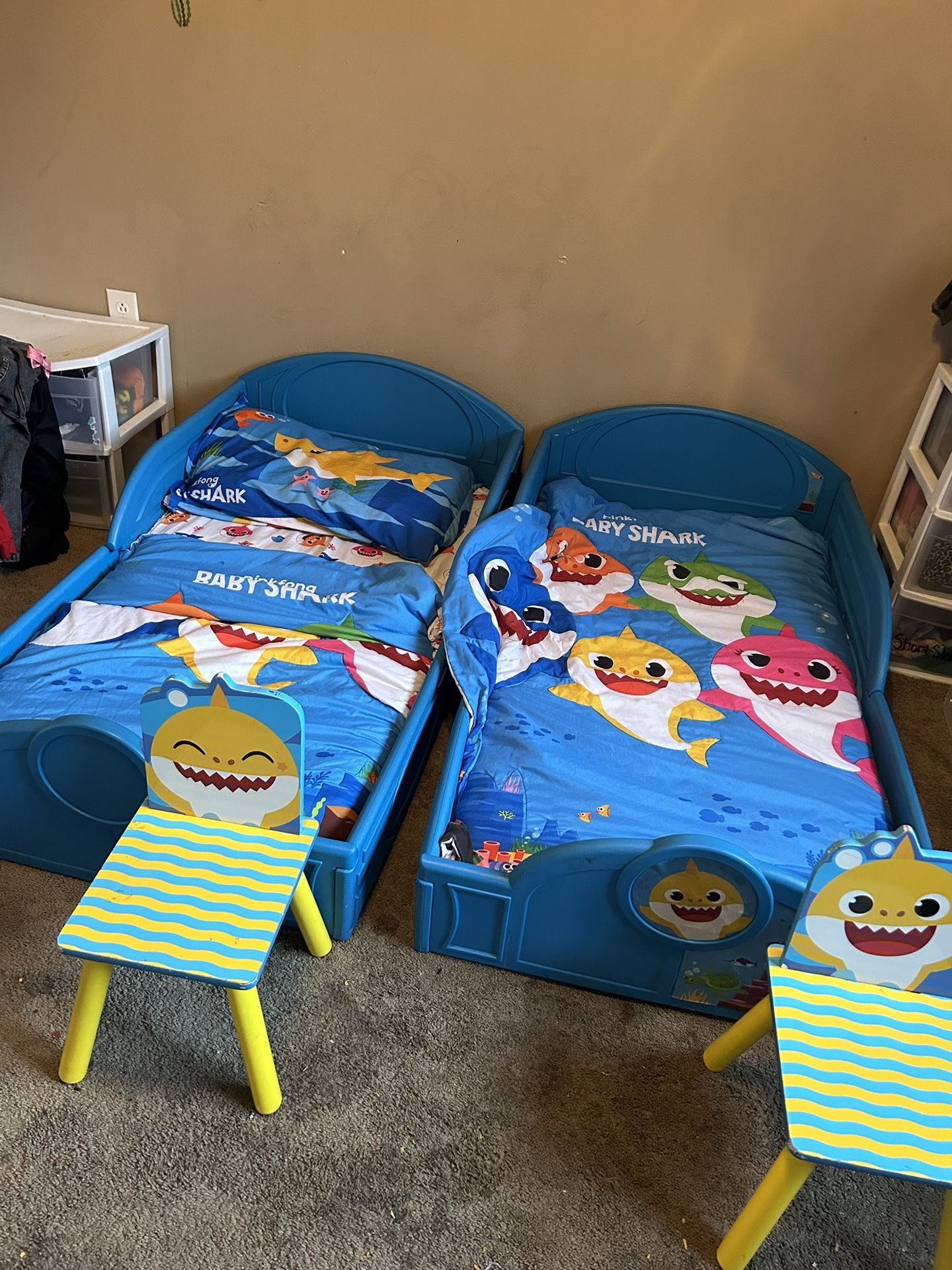 Baby Shark Bed Room Set/Matress/bedding chairs for Sale in Belleville ...