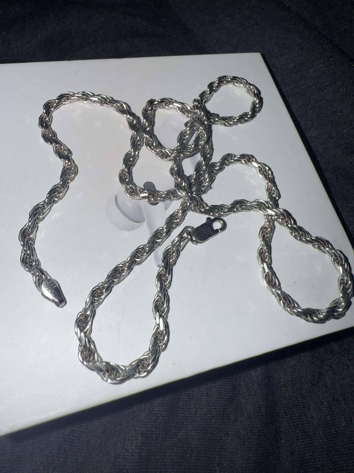 Silver rope chain for Sale in Woodland, CA - OfferUp